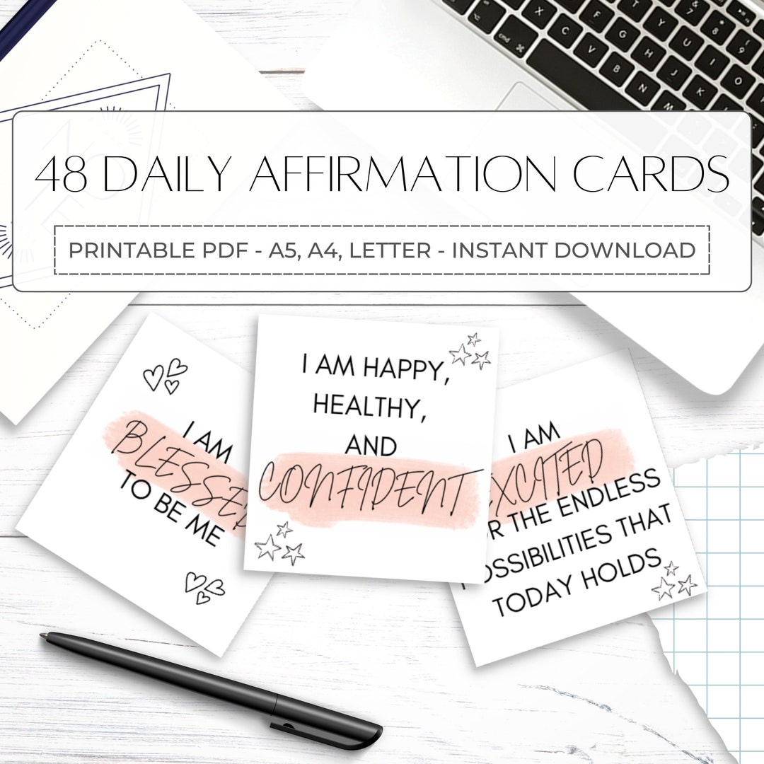 Cute Affirmation Cards | Printable Affirmation Cards | Motivational ...