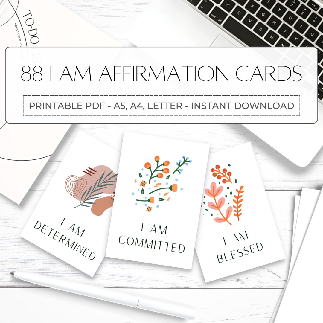 Boho Affirmations | Printable Affirmation Cards | Motivational Cards ...