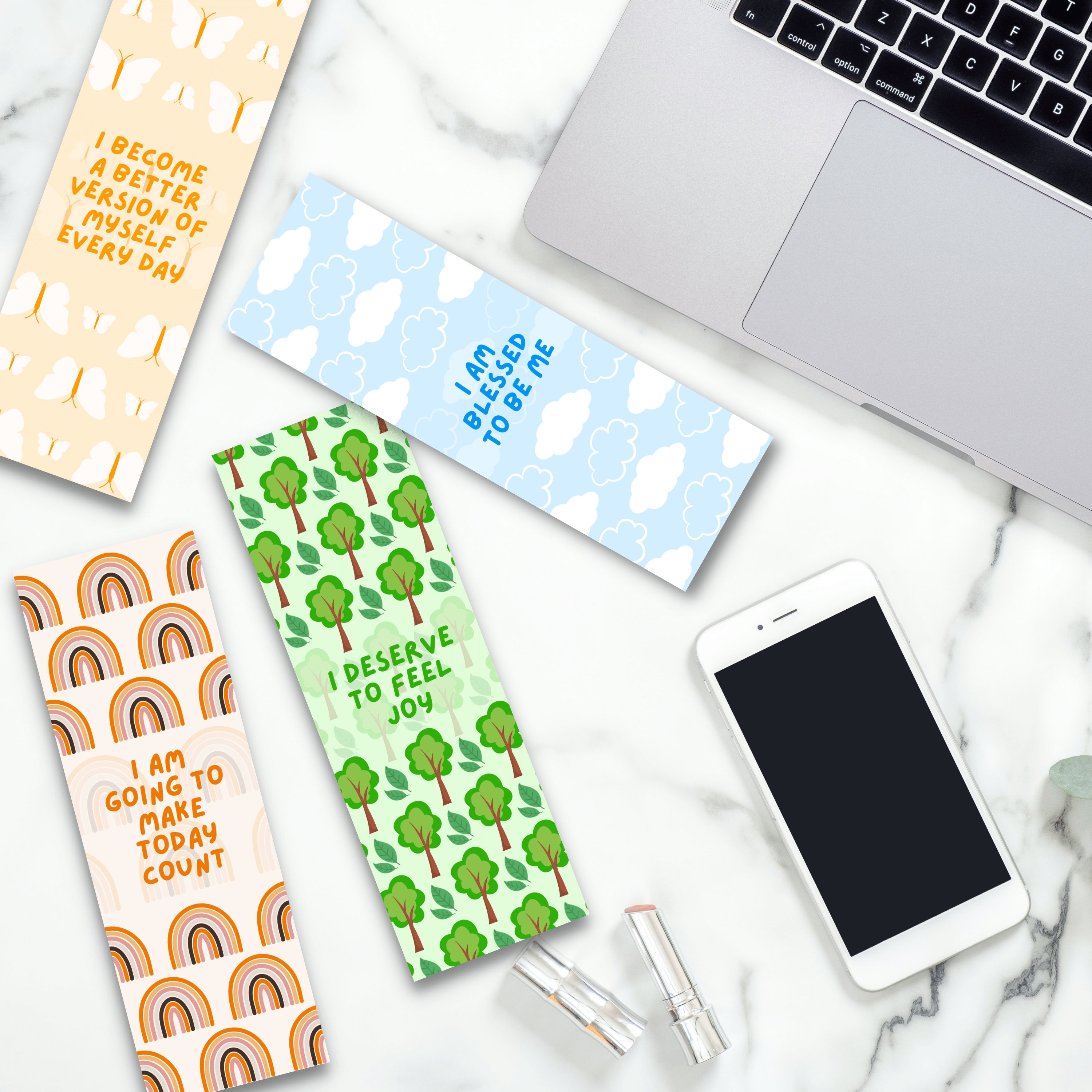 Cartoon Bookmarks Cute Bookmark Set Aesthetic Bookmarks Bookmark Bundle ...