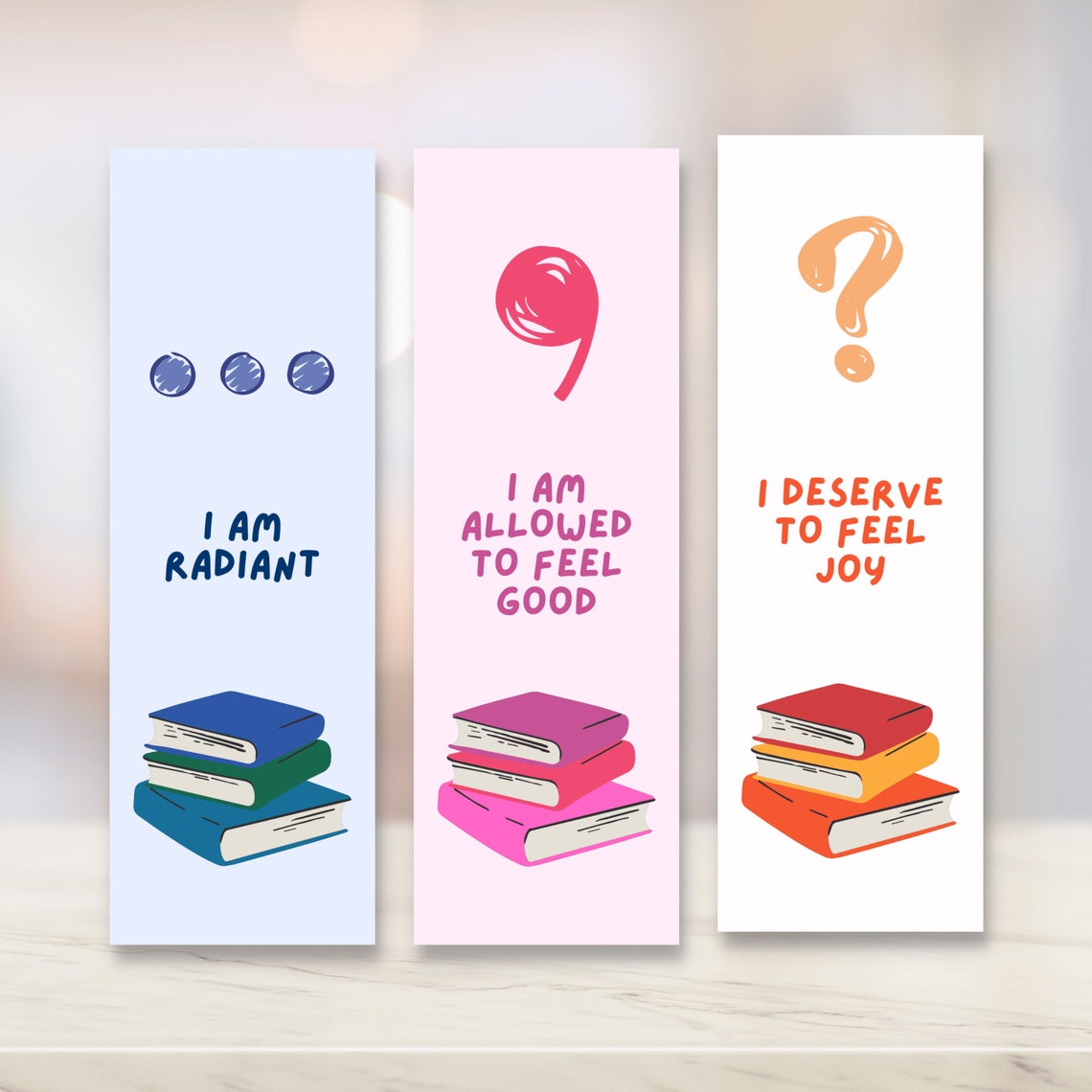 Cartoon Bookmarks Cute Bookmark Set Aesthetic Bookmarks Bookmark Bundle ...