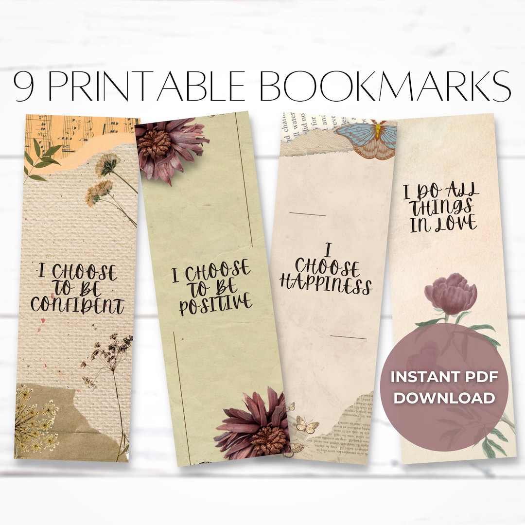 Vintage Bookmark | Floral Bookmark | Cute Bookmark Set | Aesthetic ...
