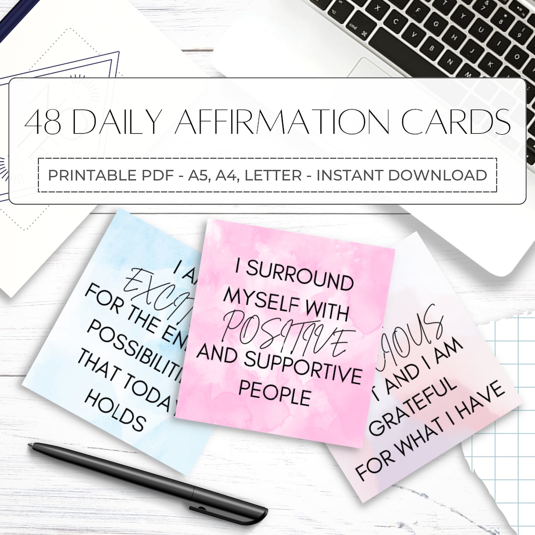 Watercolour Affirmation Cards | Printable Affirmation Cards ...