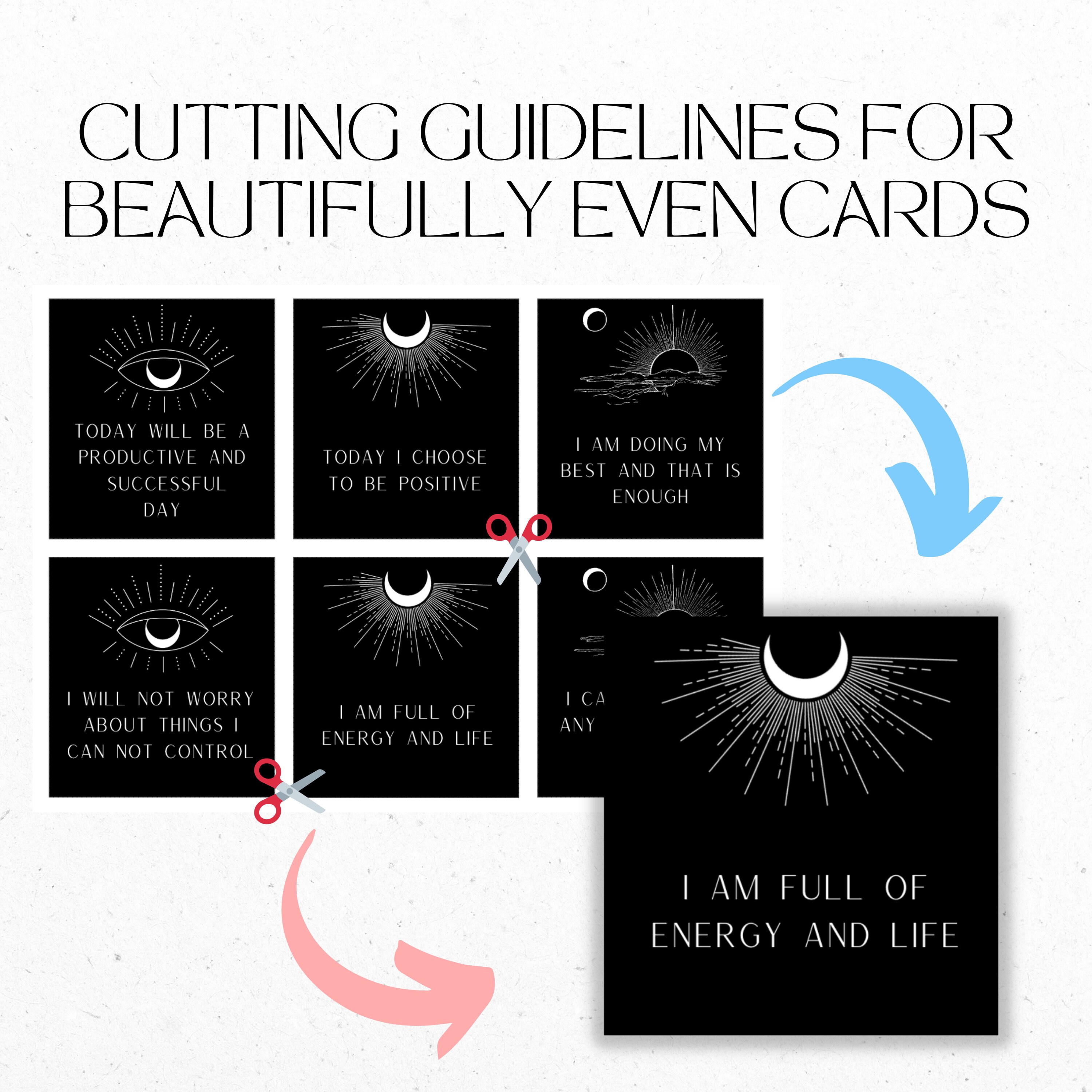 Black Affirmation Cards Affirmation Deck Cards Printable Affirmation Cards Motivational Cards ...