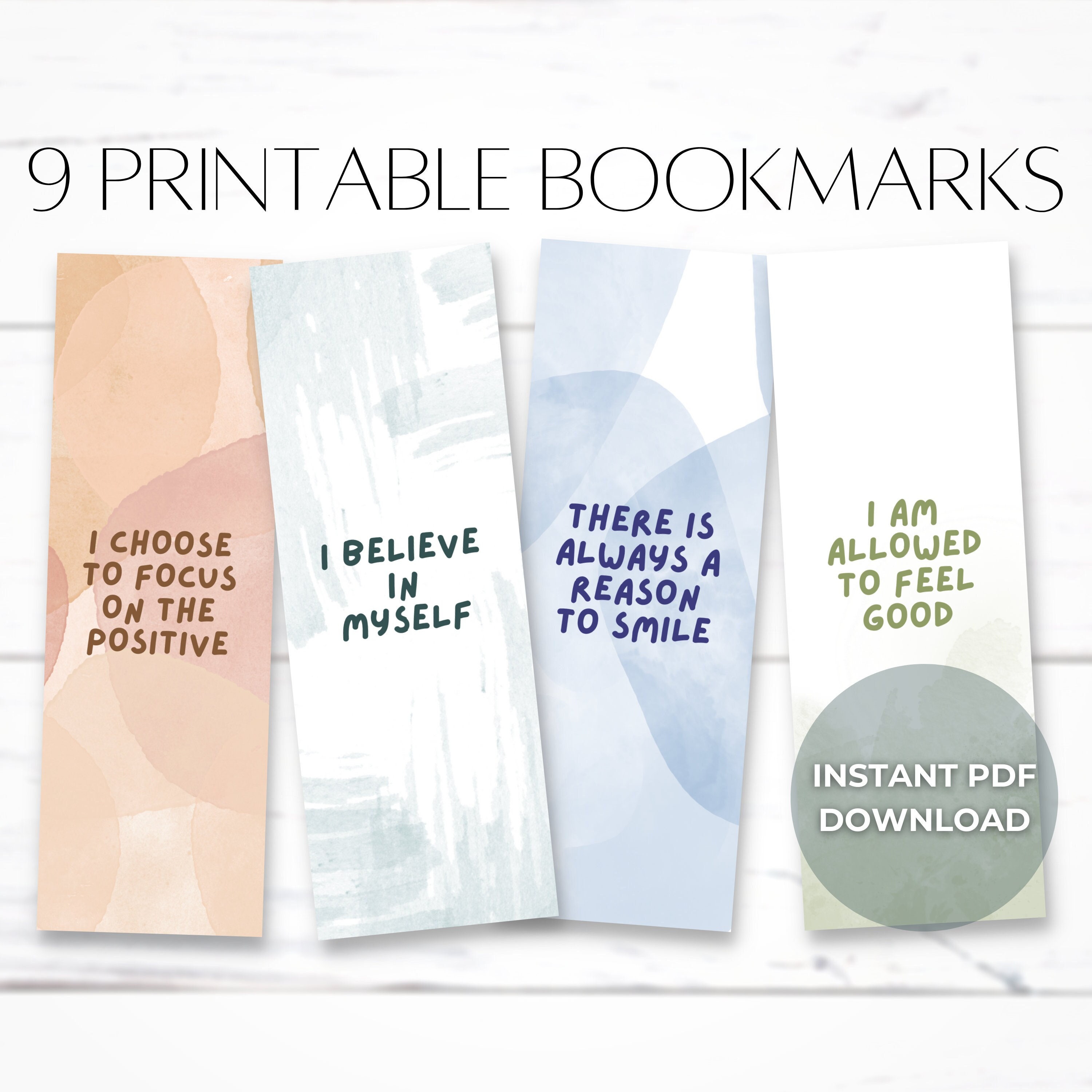 Watercolour Bookmarks | Gradient Print | Cute Bookmark Set | Aesthetic ...