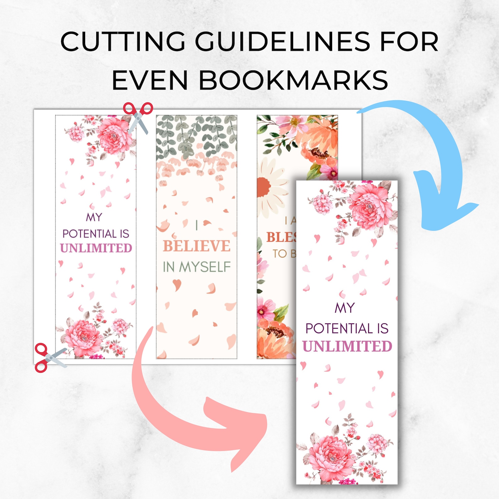 Botanical Bookmark | Floral Bookmark | Cute Bookmark Set | Aesthetic ...