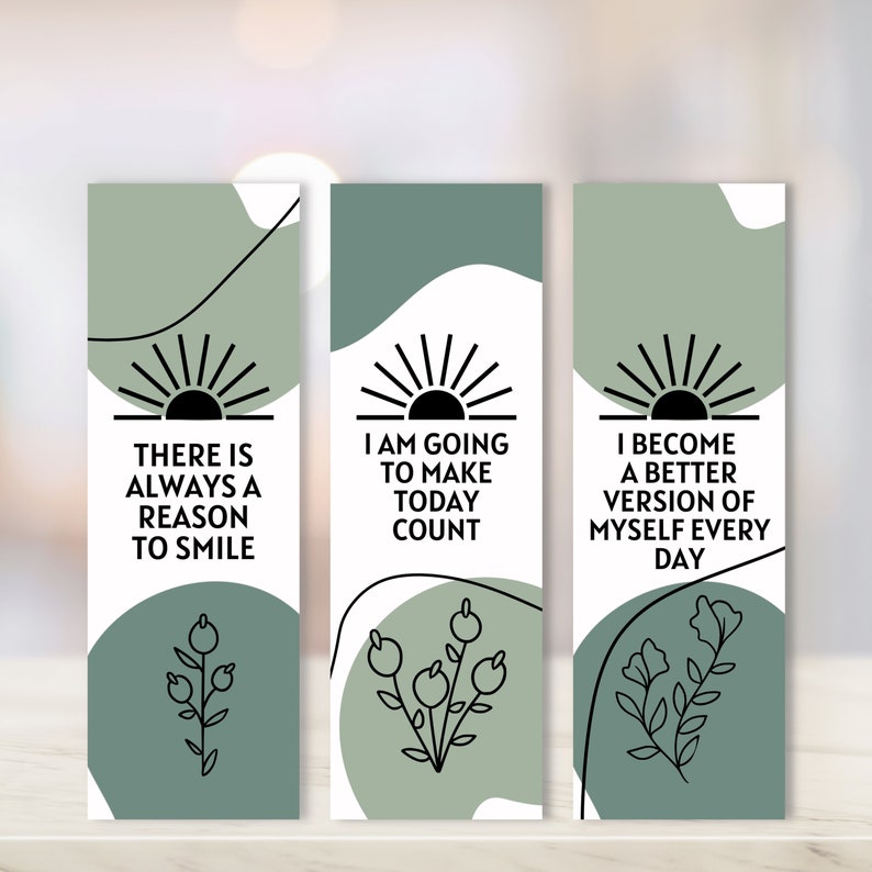 Boho Bookmarks | Botanical Bookmarks | Cute Bookmark Set | Aesthetic ...