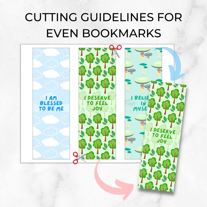 Cartoon Bookmarks Cute Bookmark Set Aesthetic Bookmarks Bookmark Bundle ...