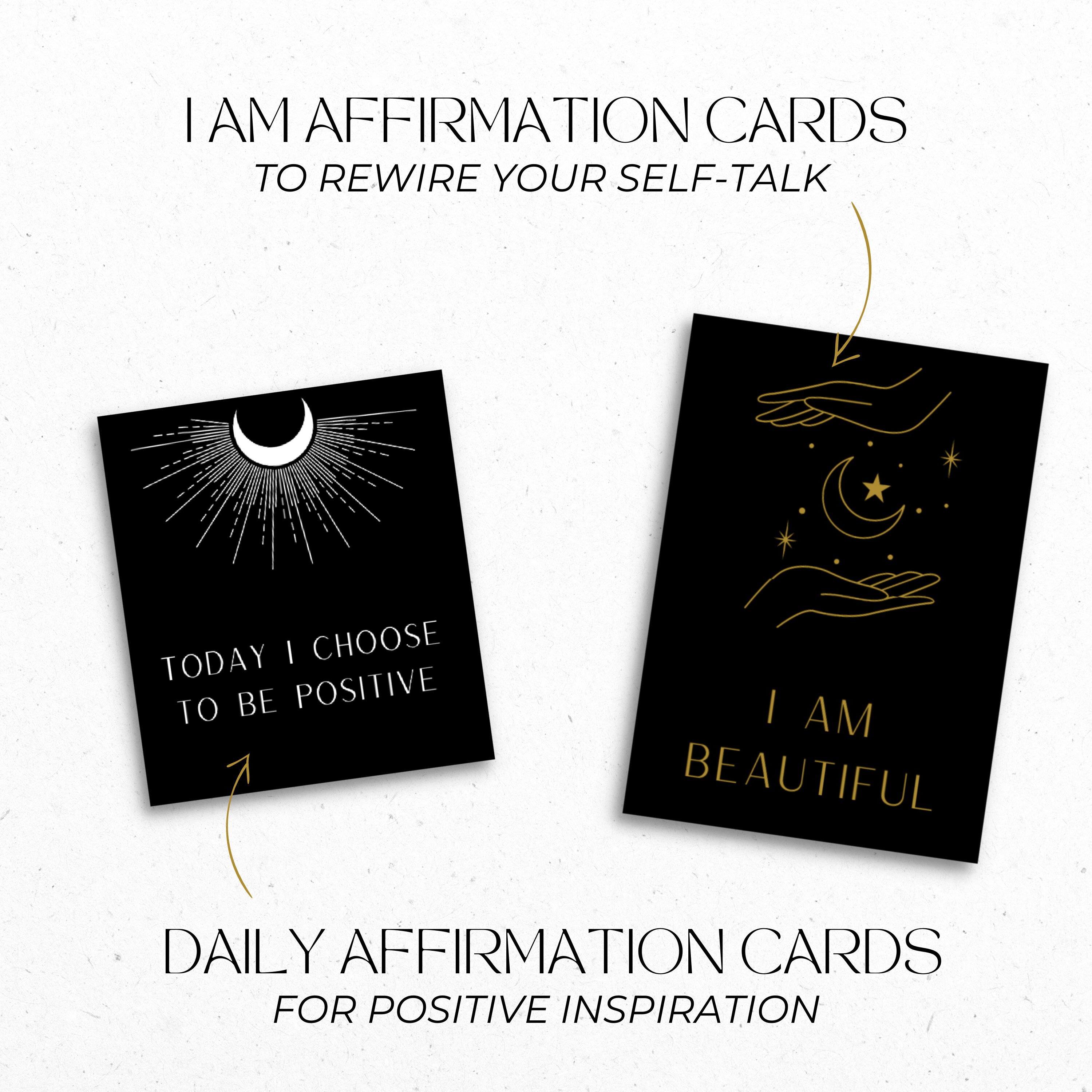 Black Affirmation Cards Affirmation Deck Cards Printable Affirmation ...