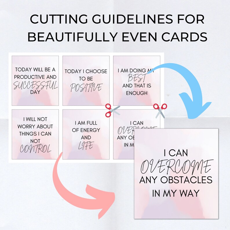 Purple Affirmation Cards Printable Affirmation Cards Motivational Cards ...