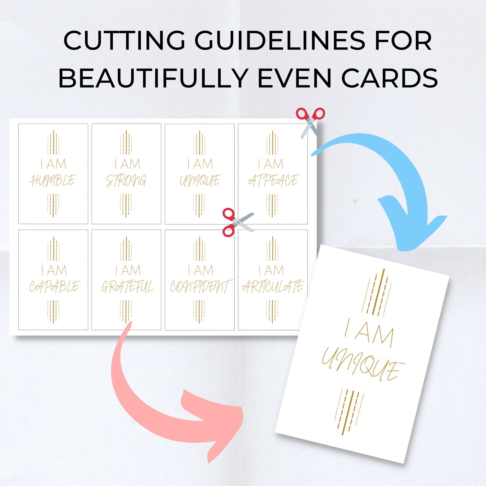 Self Love Card Deck Printable Affirmation Cards Motivational Cards Set ...