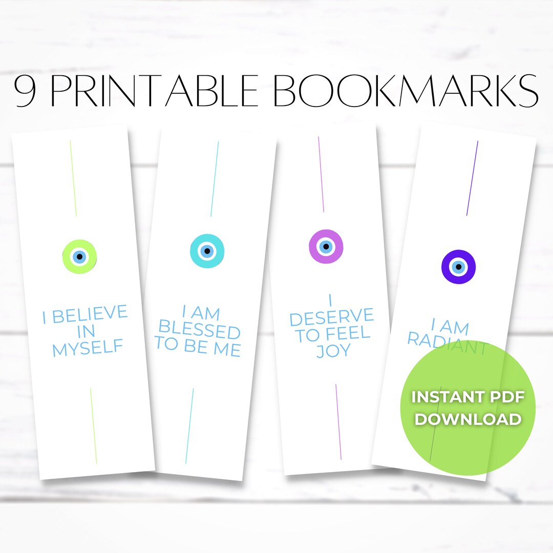 Evil Eye Print | Turkish Bookmark | Cute Bookmark Set | Aesthetic ...