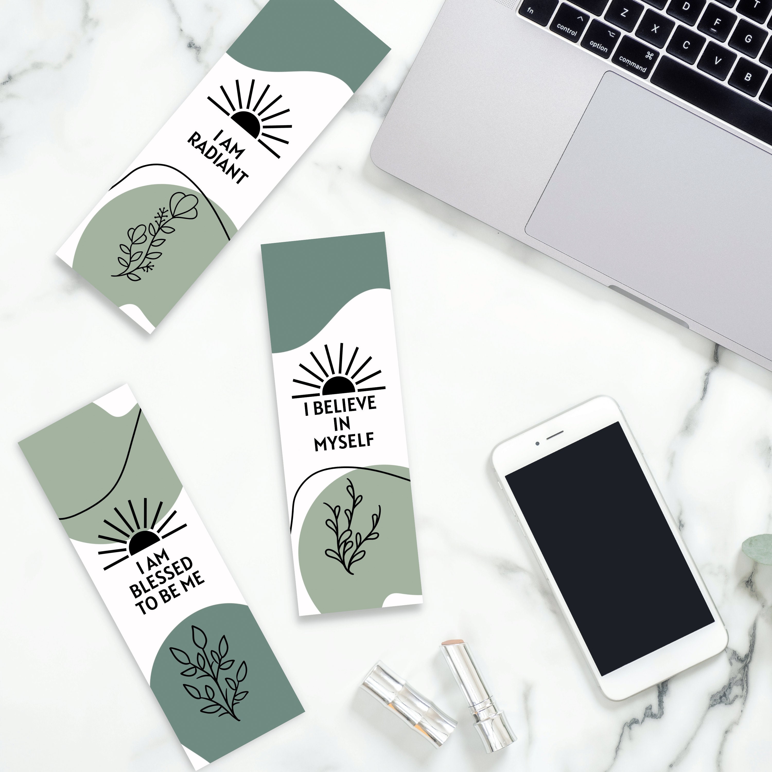 Boho Bookmarks Botanical Bookmarks Cute Bookmark Set Aesthetic ...