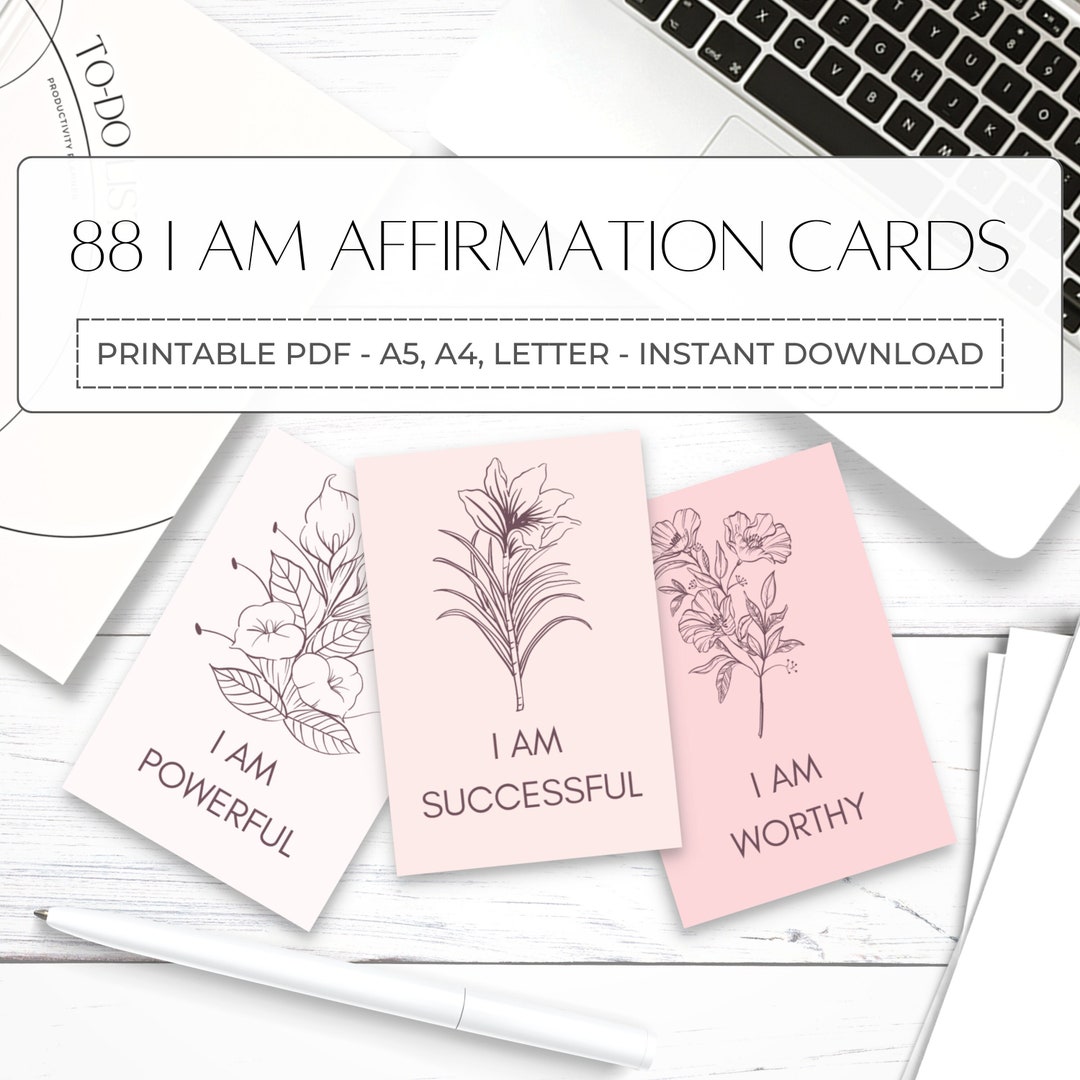 Cute Affirmation Cards | Printable Affirmation Cards | Motivational ...
