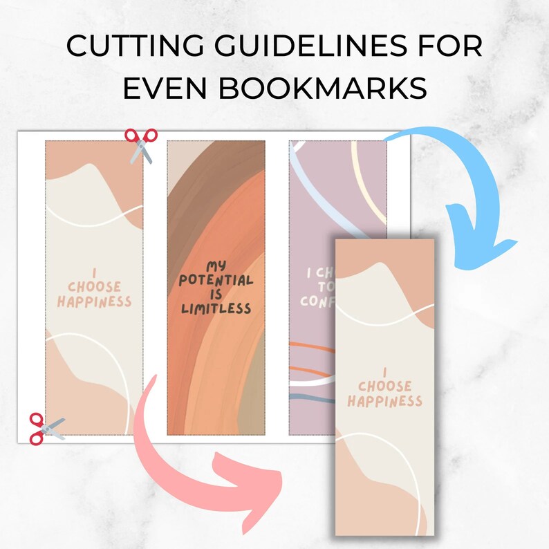 Boho Bookmark Bundle, Pretty Digital Bookmark for Women - Etsy
