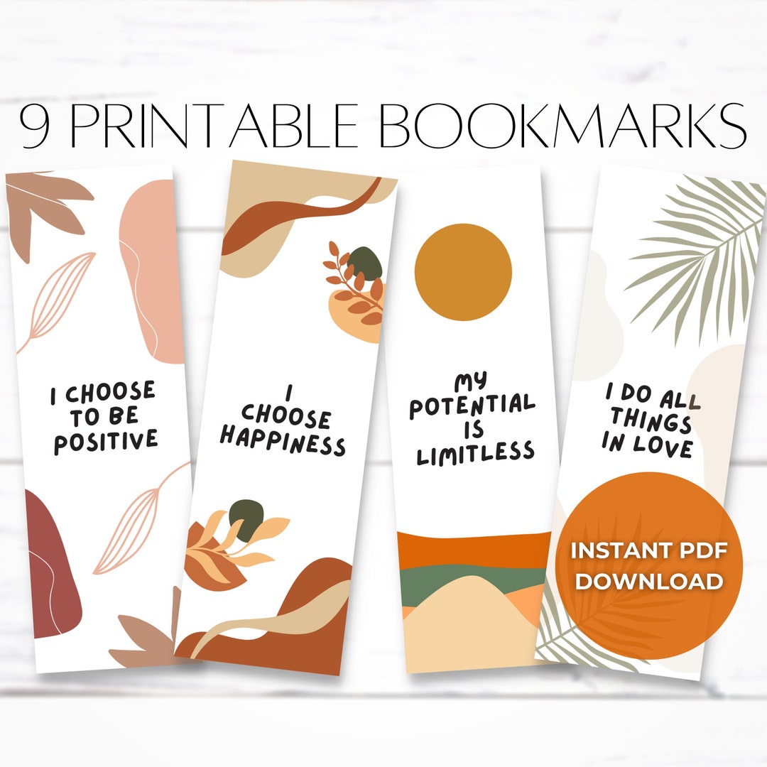 Boho Bookmark | Bookmark Nature | Cute Bookmark Set | Aesthetic ...