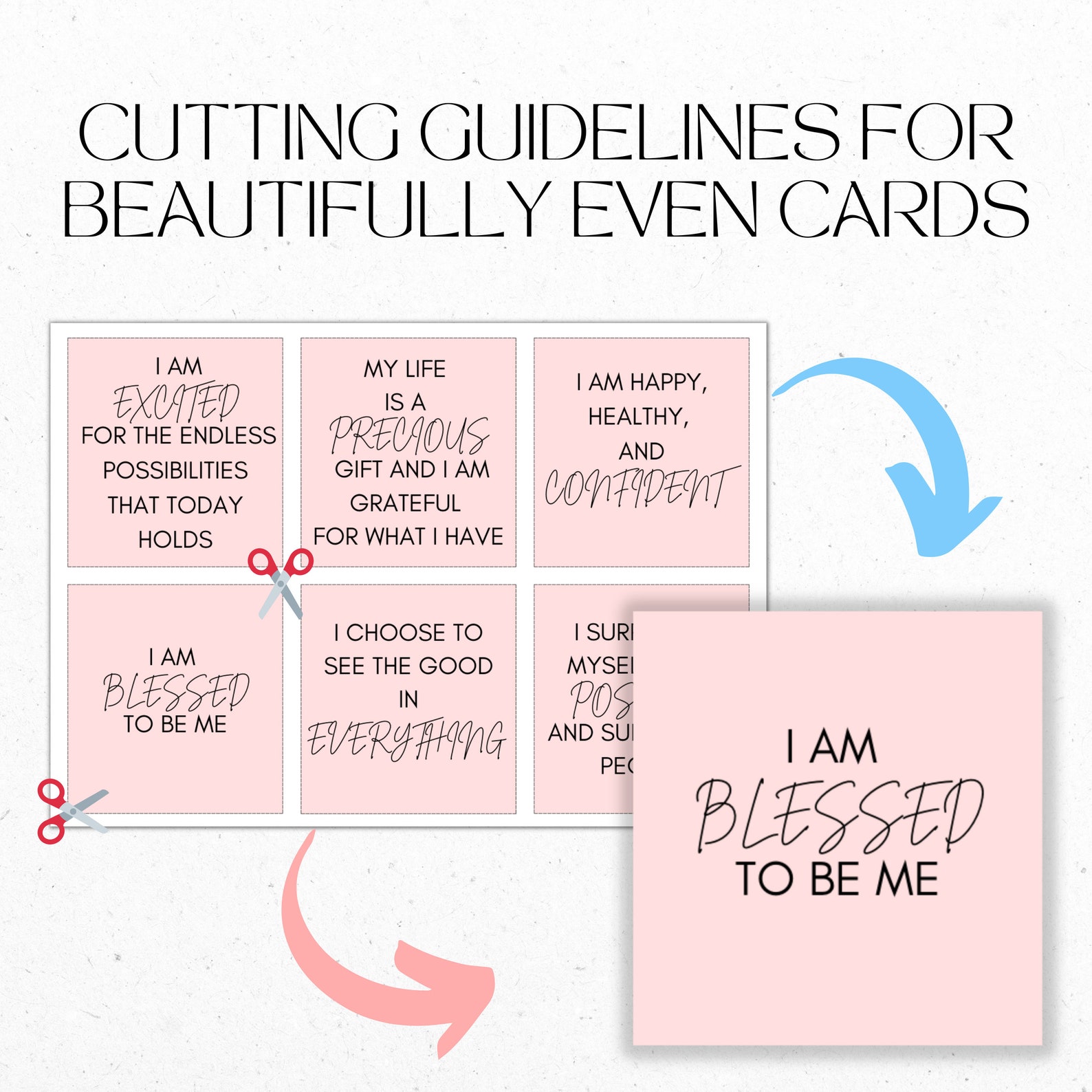 Cute Affirmation Cards | Affirmation Deck Cards | Printable Affirmation ...