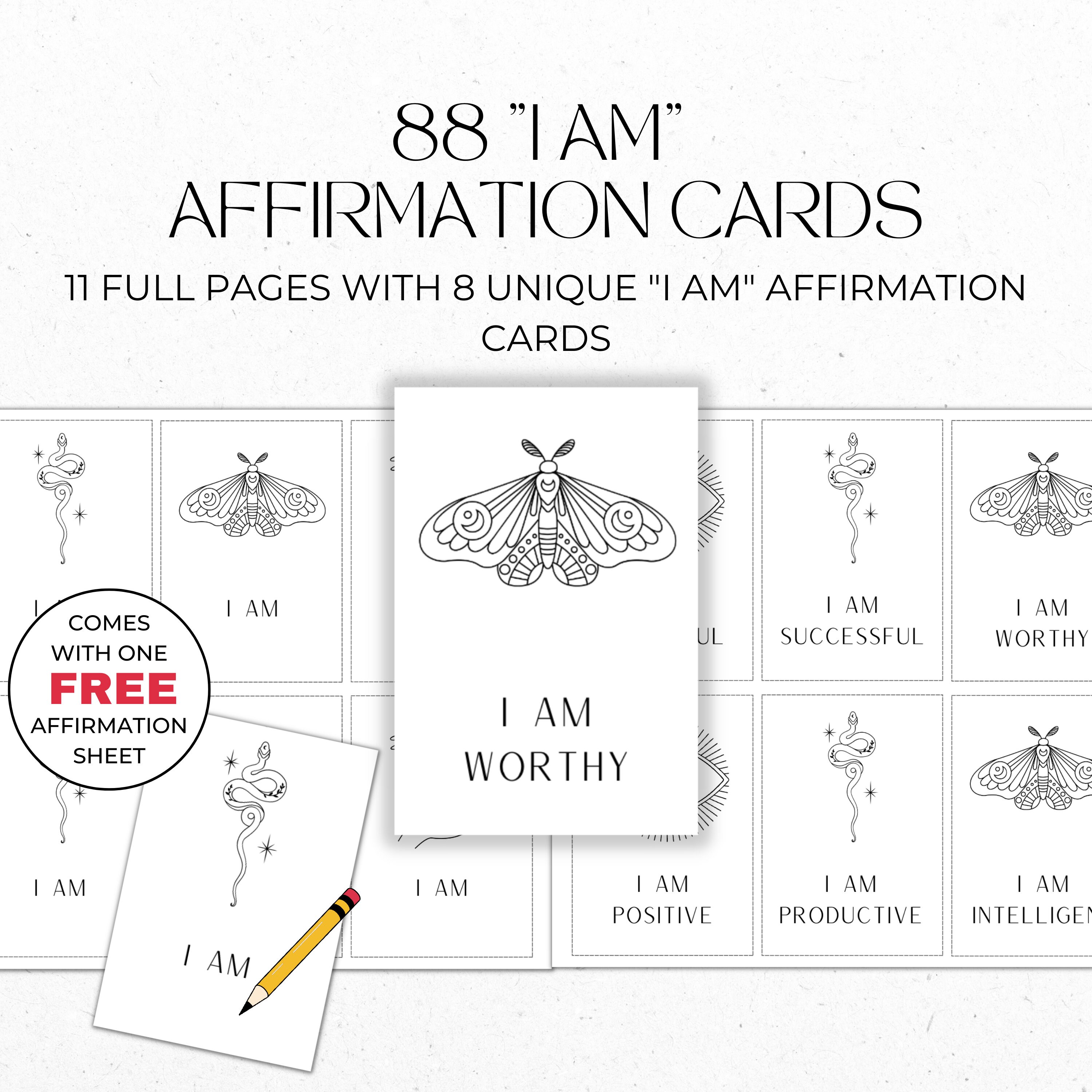 Witchy Affirmation Cards | Affirmation Deck Cards | Printable ...