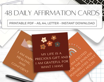 Cute Affirmation Cards Affirmation Deck Cards Printable Affirmation ...