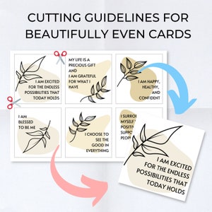 Boho Affirmation Cards Printable Affirmation Cards Motivational Cards ...