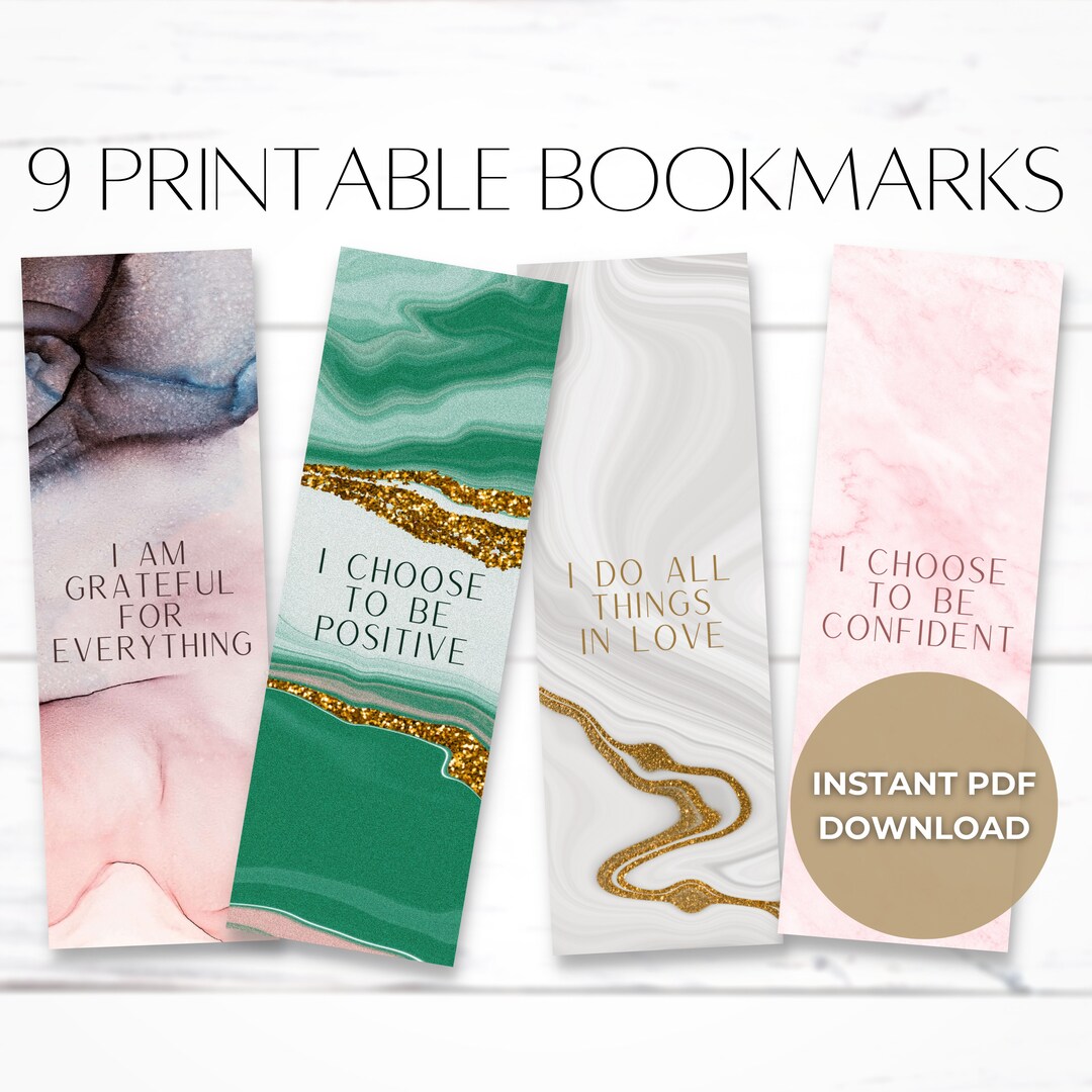 Marble Bookmark | Cute Bookmark Set | Aesthetic Bookmarks | Bookmark ...