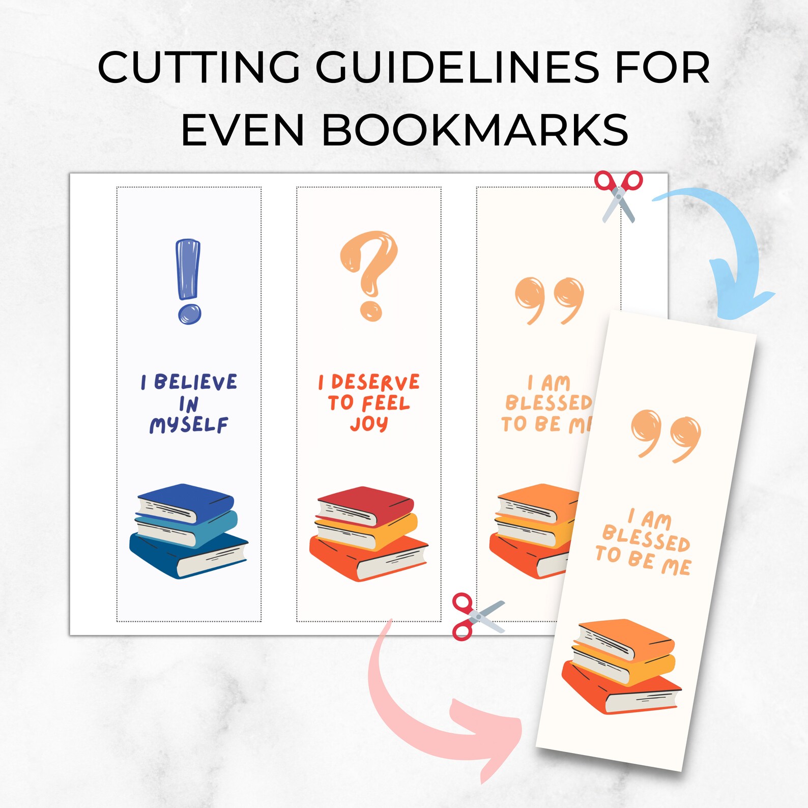 Cartoon Bookmarks Cute Bookmark Set Aesthetic Bookmarks Bookmark Bundle ...