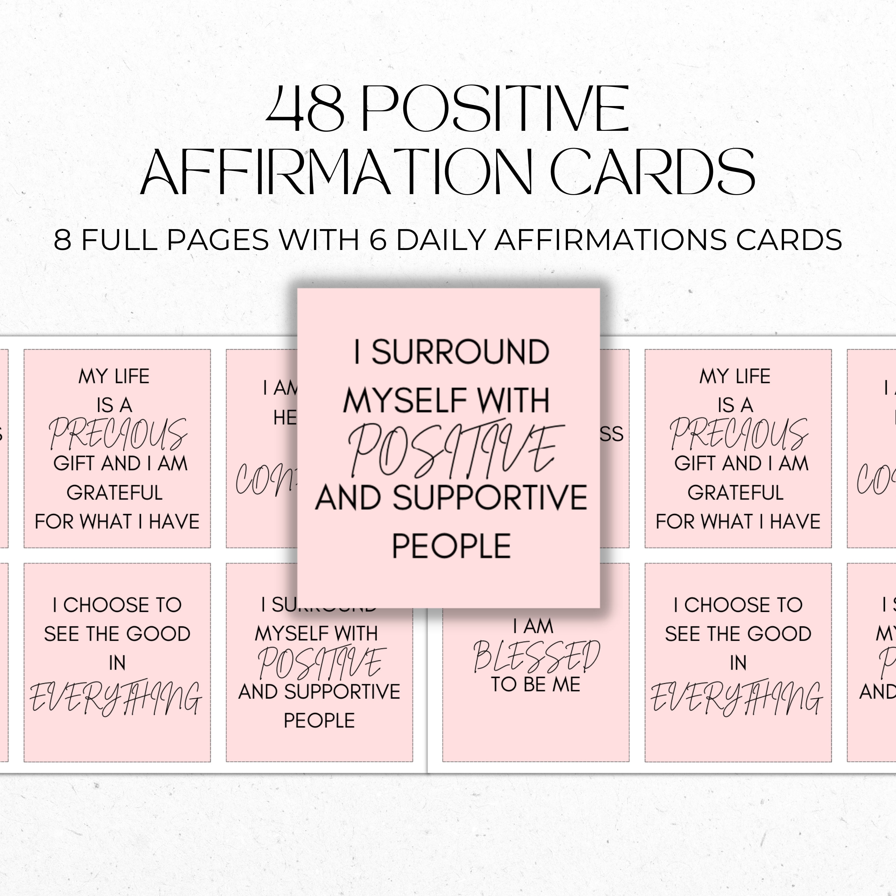 Cute Affirmation Cards Affirmation Deck Cards Printable Affirmation ...
