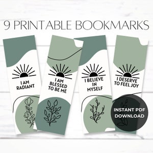 Boho Bookmarks | Botanical Bookmarks | Cute Bookmark Set | Aesthetic ...