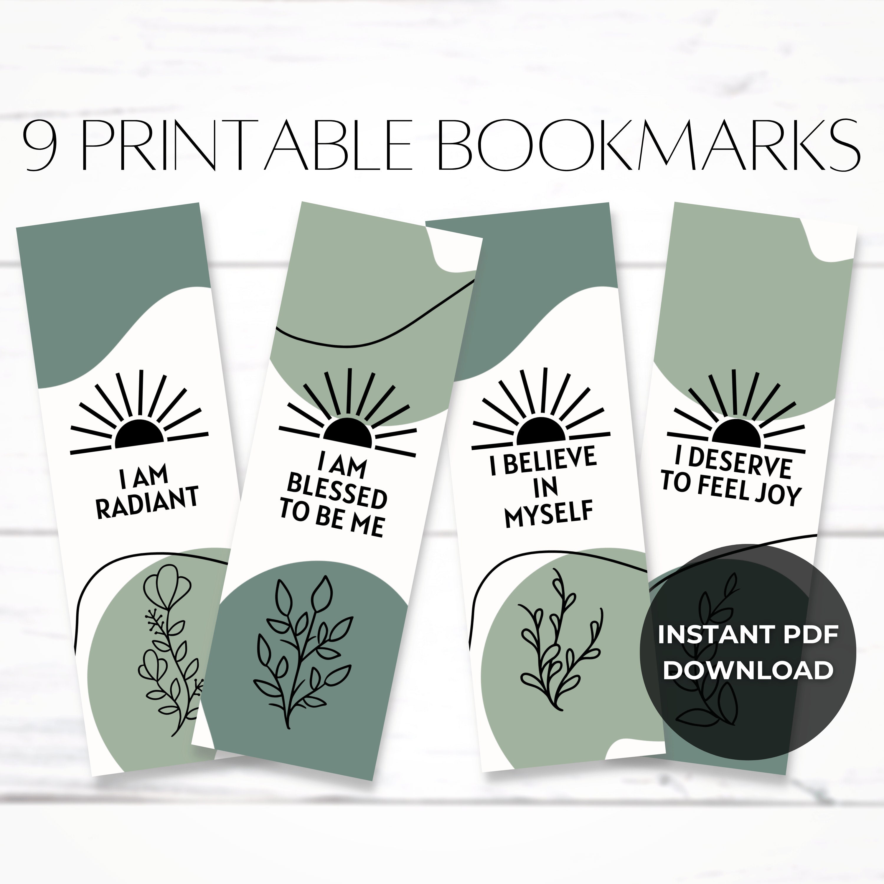 Boho Bookmarks Botanical Bookmarks Cute Bookmark Set Aesthetic ...
