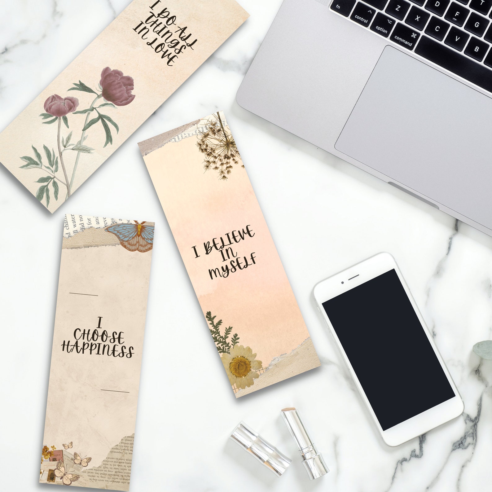 Vintage Bookmark | Floral Bookmark | Cute Bookmark Set | Aesthetic ...