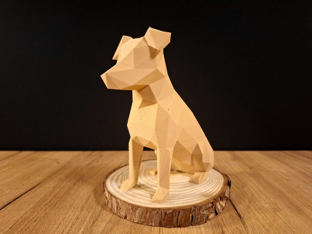 Jack Russel Terrier Figure, Low Poly Look, Unique Gift for Jack Russel ...