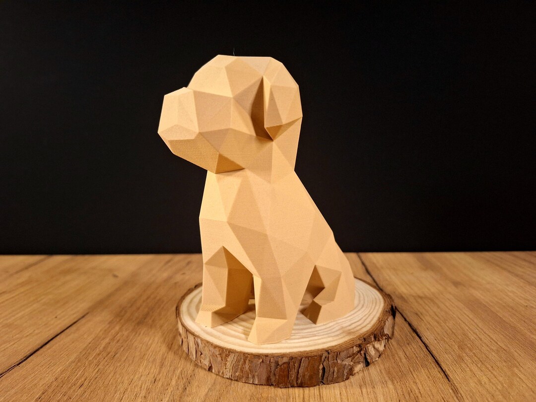 Maltese Figure, Low Poly Look, Unique Gift for Spitz Maltese ...