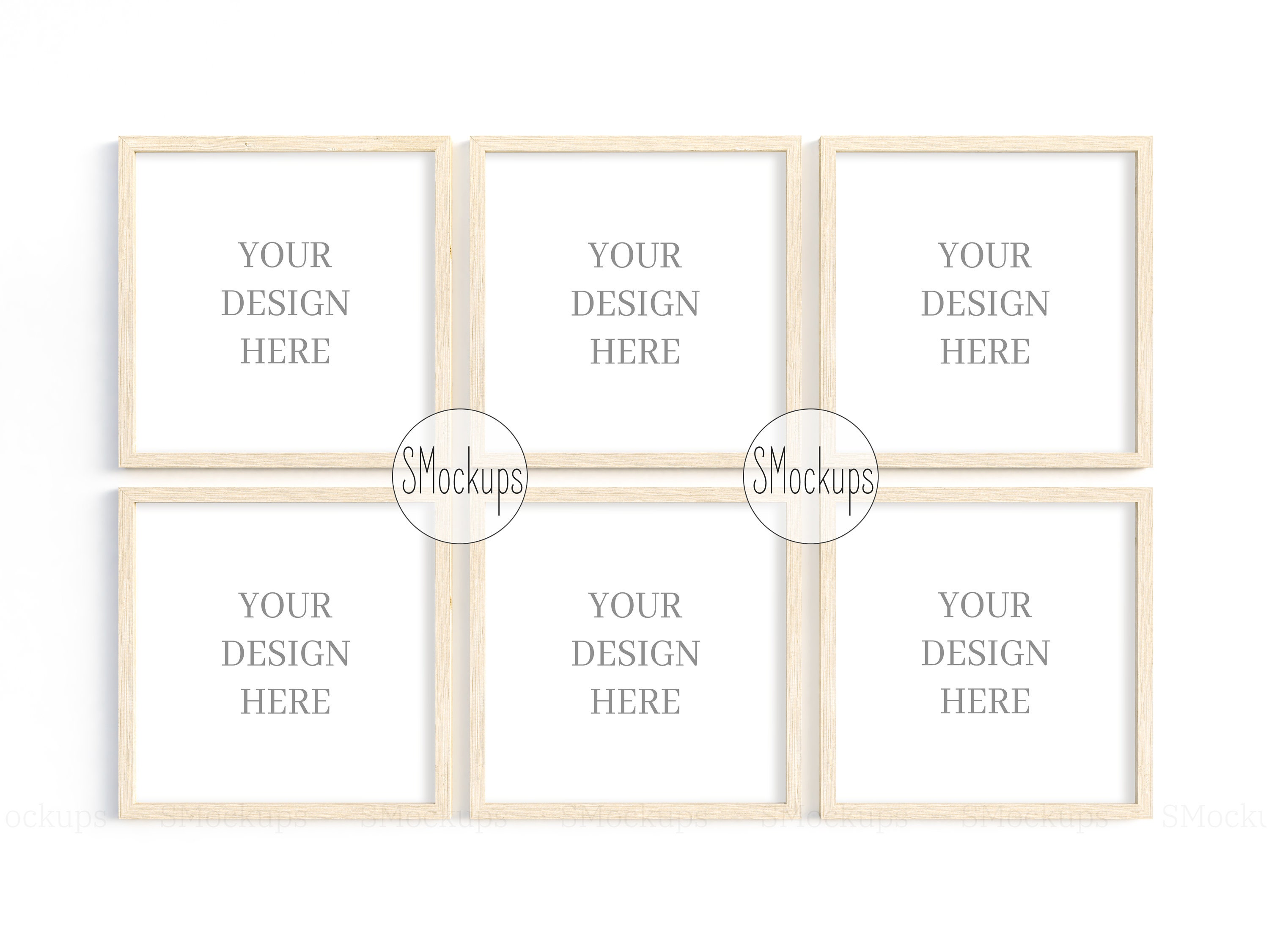 6 Square Frames Mockup, Poster Mockup, Wood Frame Mock Up, Mockup Frame ...
