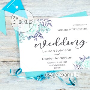 Party Invitation Mock-up, Greeting Card Mockup, Birthday Invitation ...