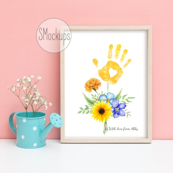 Handprint Flower Art - Etsy