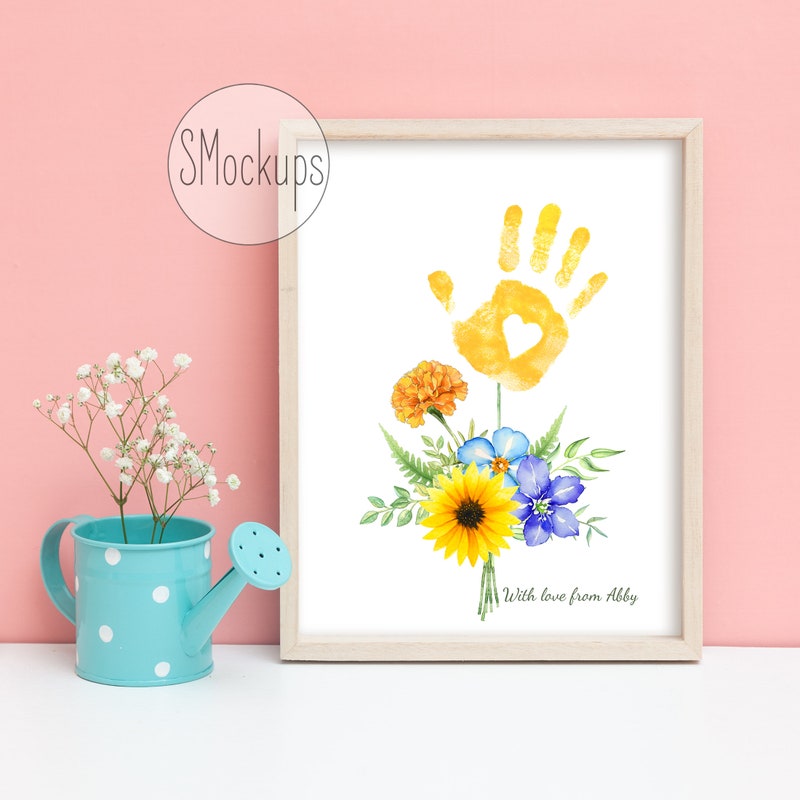 Mothers Day Handprint Art - Etsy