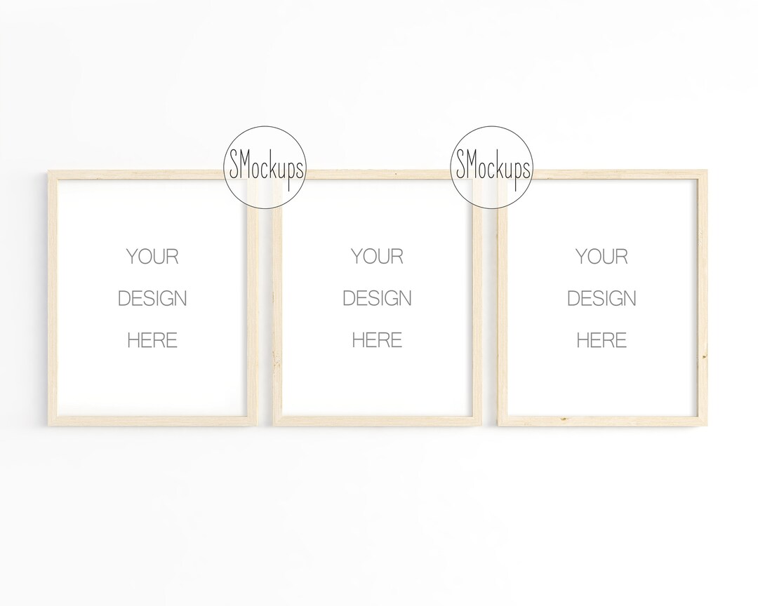 Digital Set of 3 Frames Mock Up Multiple Frame Mockup 8x10 - Etsy