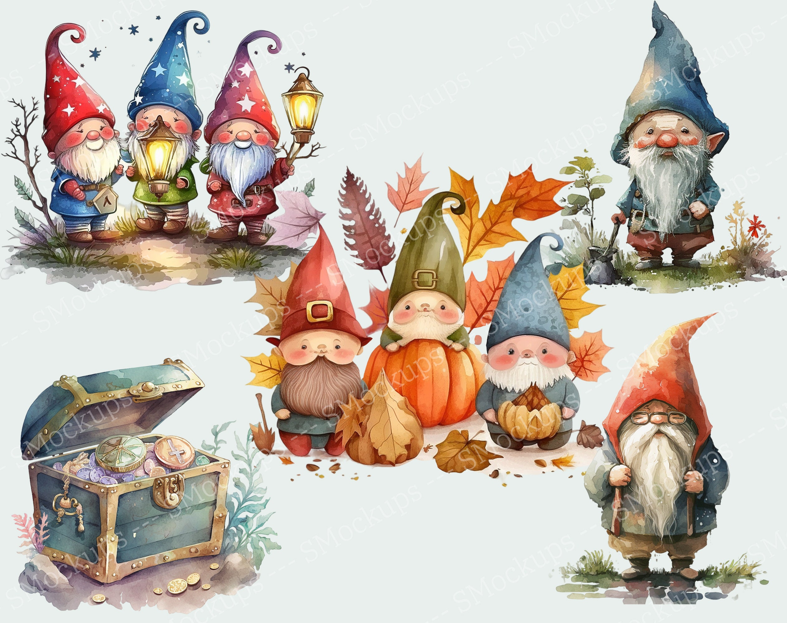 Fairy Gnomes PNG Clipart Good Forest Gnomes and Warlike - Etsy