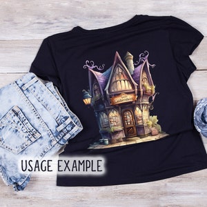 Magic Shop Clipart Witch Shop Watercolor PNG Clipart Bundle - Etsy