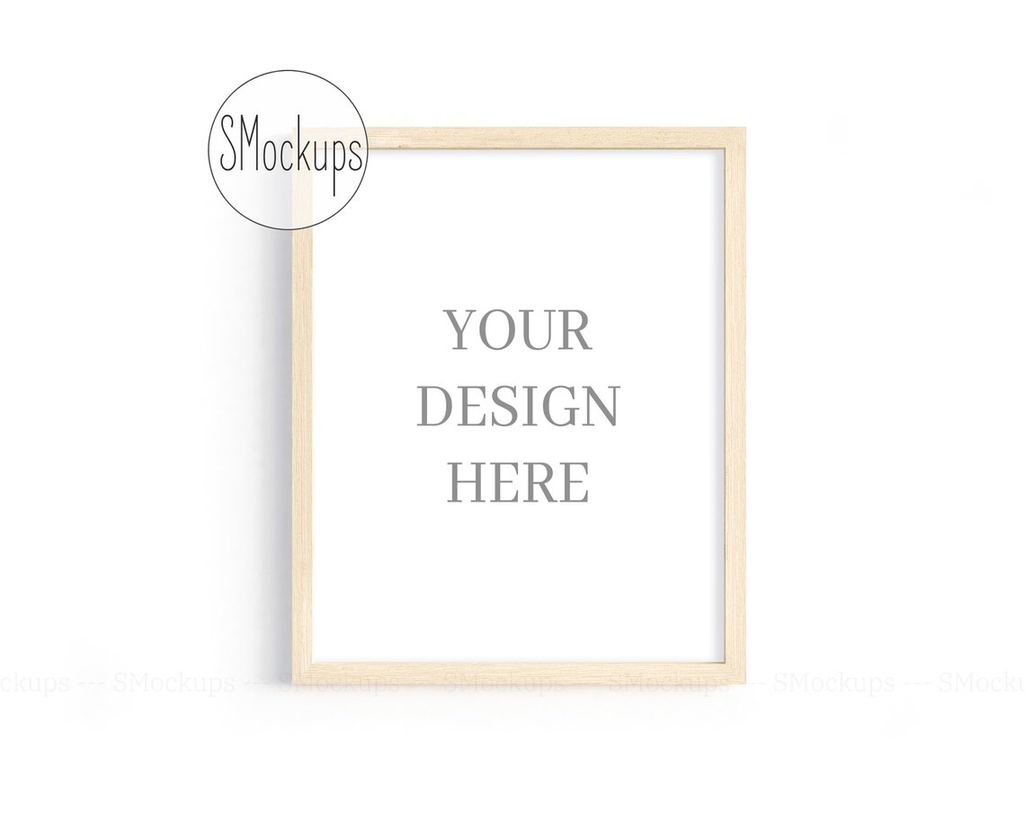 8x10 Frame Mockup Vertical Wood Frame Mockup Stock - Etsy