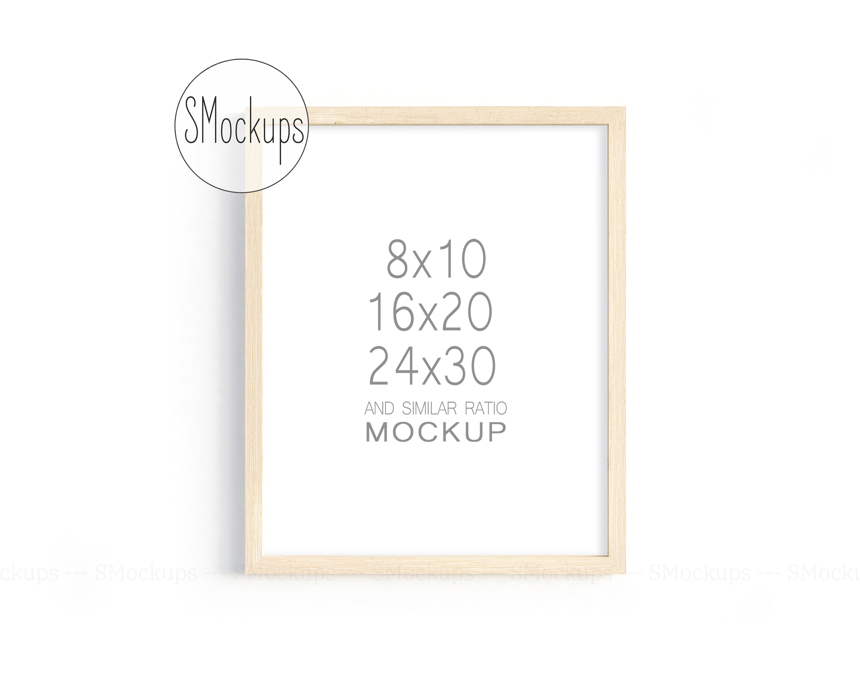 8x10 Frame Mockup Vertical Wood Frame Mockup Stock - Etsy