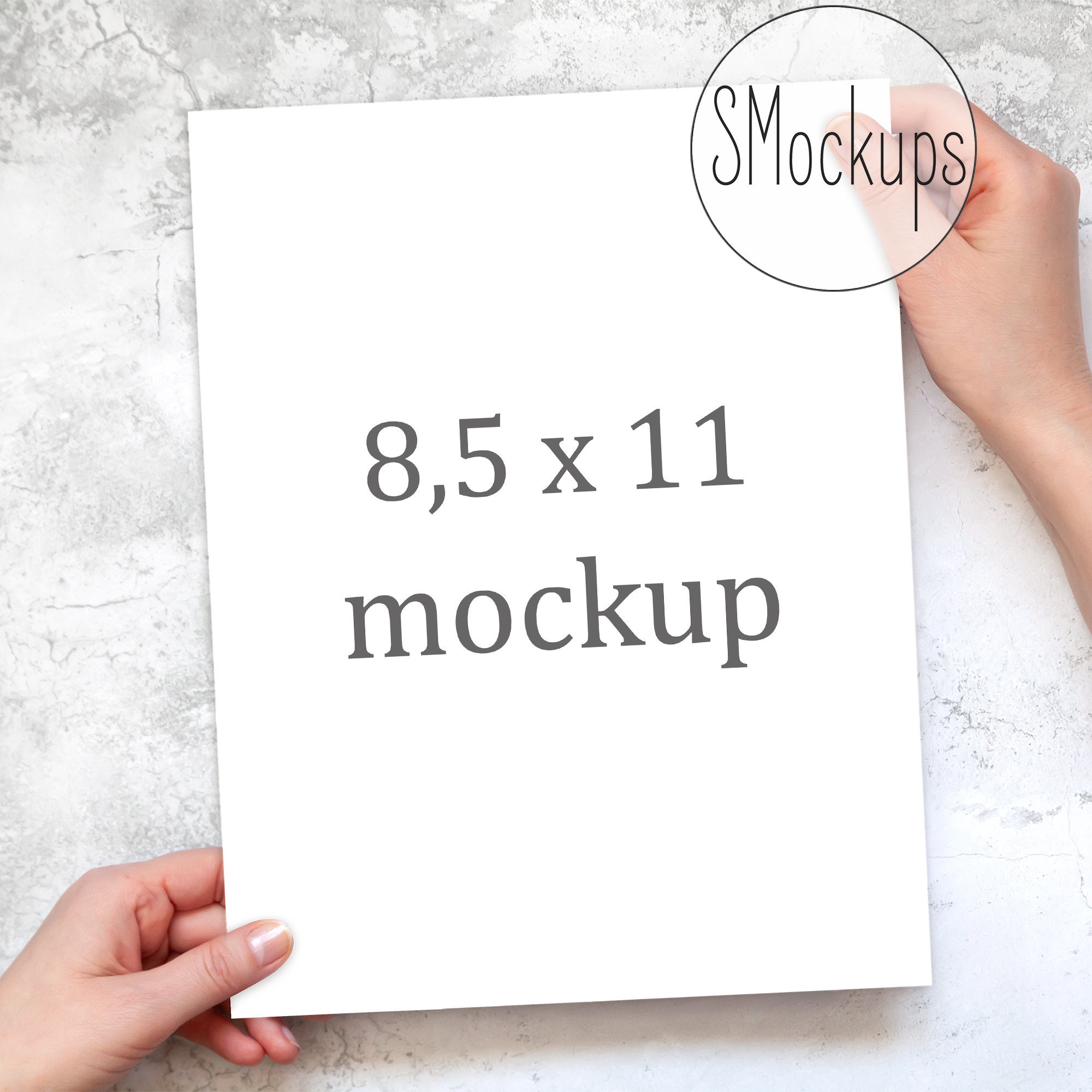 8.5x11 Poster Mockup, US Letter Size Mockup, Printable Paper Mockup ...