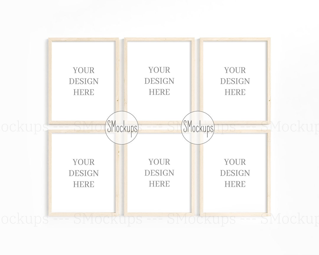 Digital Set of 6 Frames Mock Up, Multiple Frame Mockup, 8x10 16x20 ...
