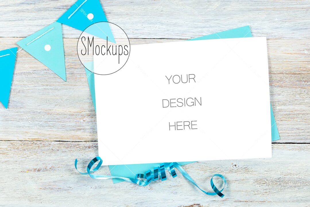 Party Invitation Mock-up Greeting Card Mockup Birthday - Etsy