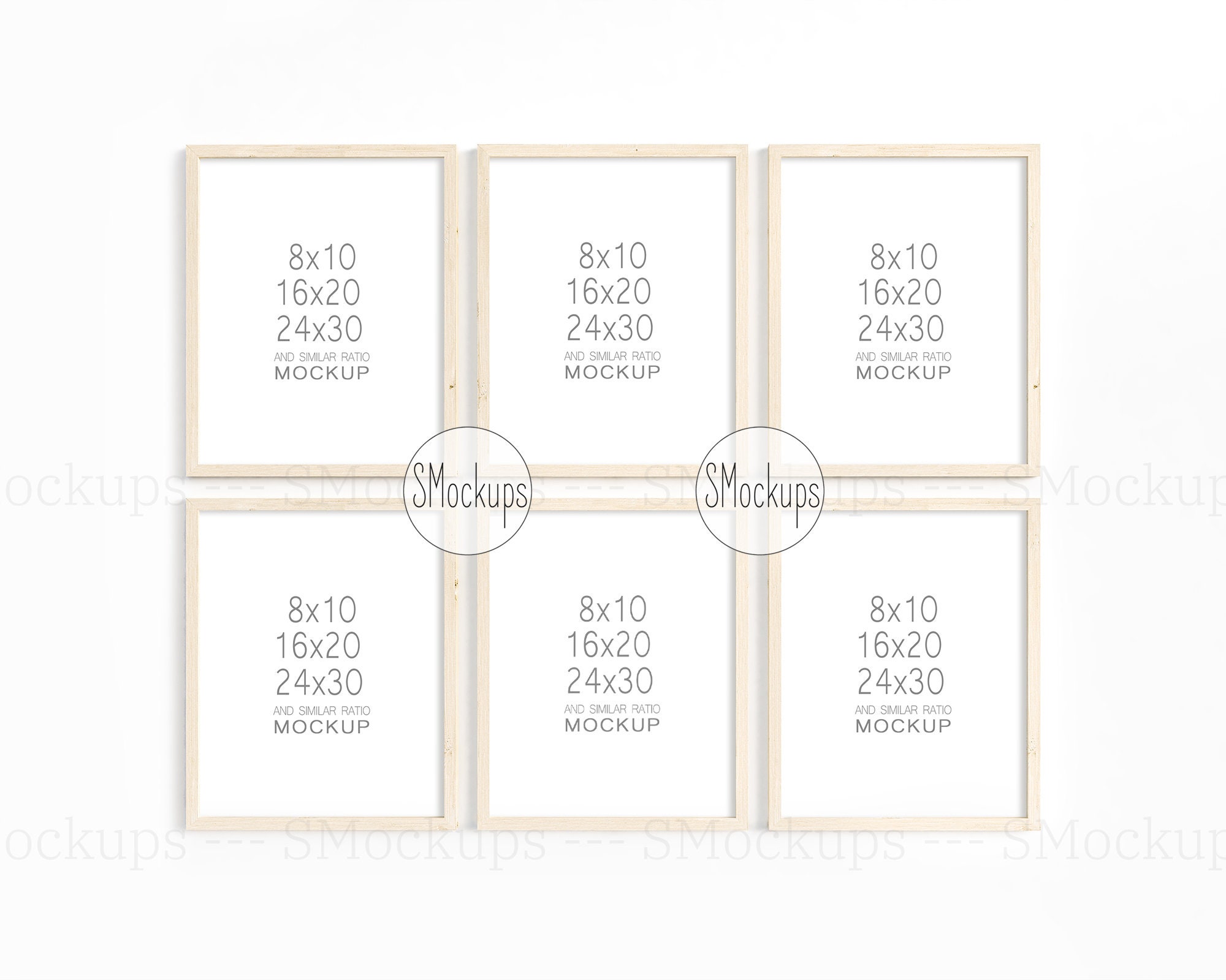Digital Set of 6 Frames Mock Up Multiple Frame Mockup 8x10 - Etsy