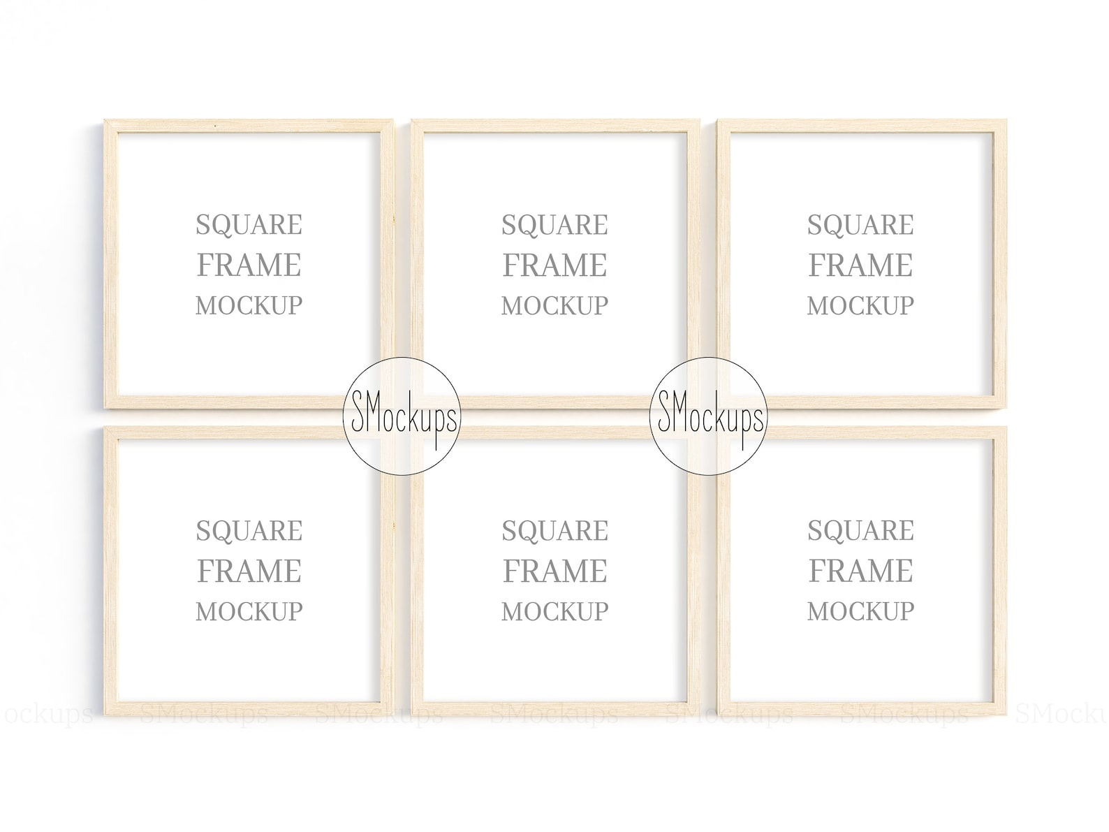 6 Square Frames Mockup Poster Mockup Wood Frame Mock Up - Etsy