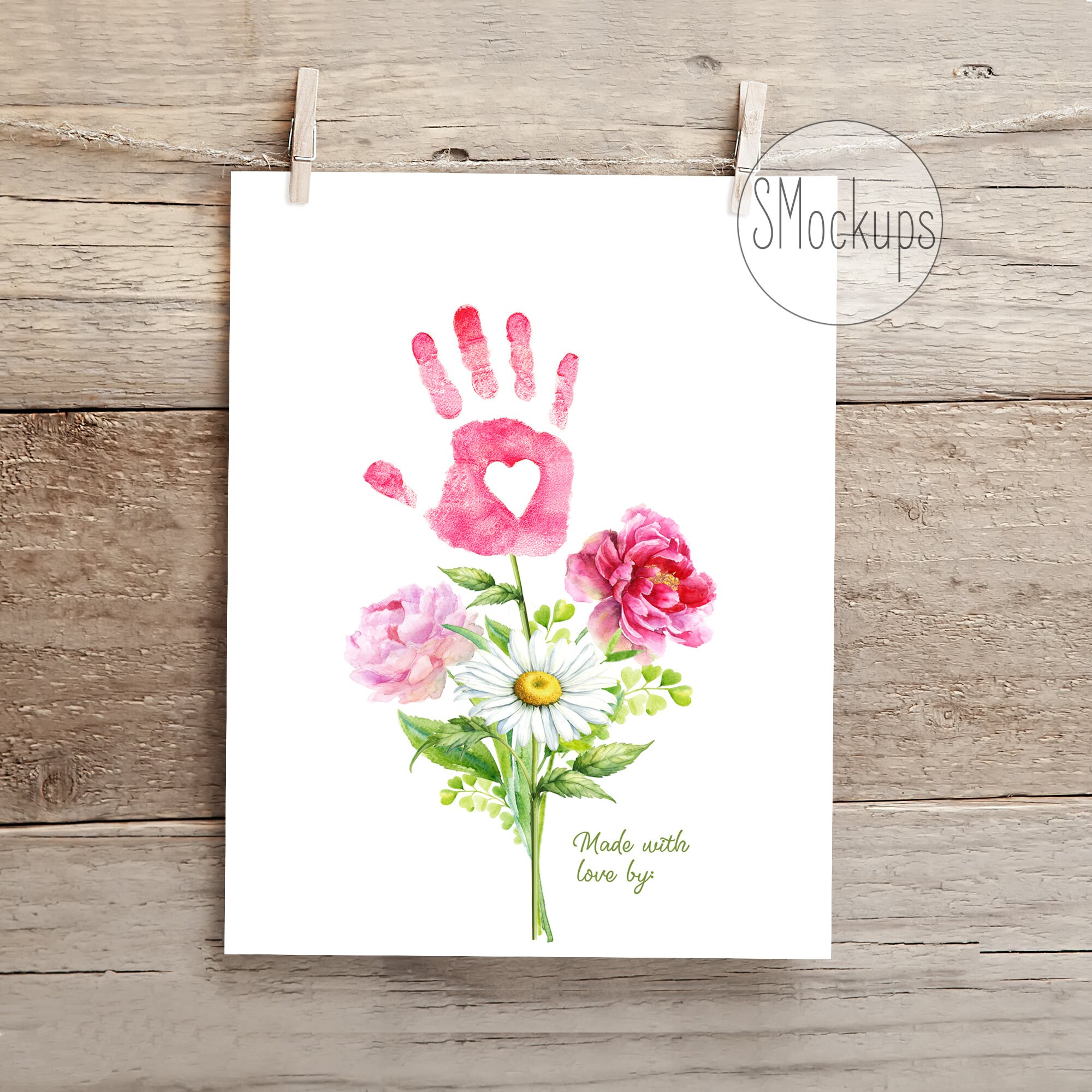 Printable Gift for Mom Handprint Craft Preschool Handmade Gift From ...