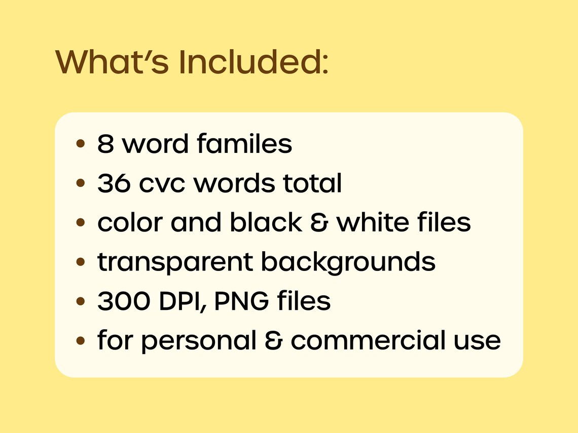 Short ‘i’ CVC Word Families Phonics Clipart - Etsy