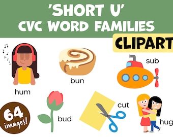 Short i CVC Word Families Phonics Clipart - Etsy