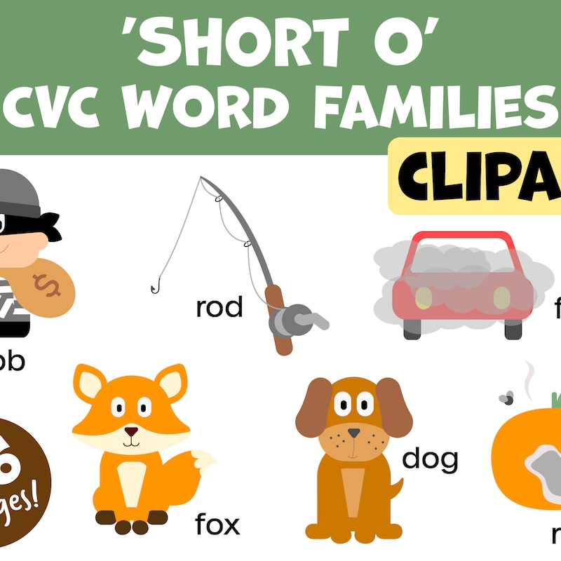 Cvc Words Clipart - Etsy