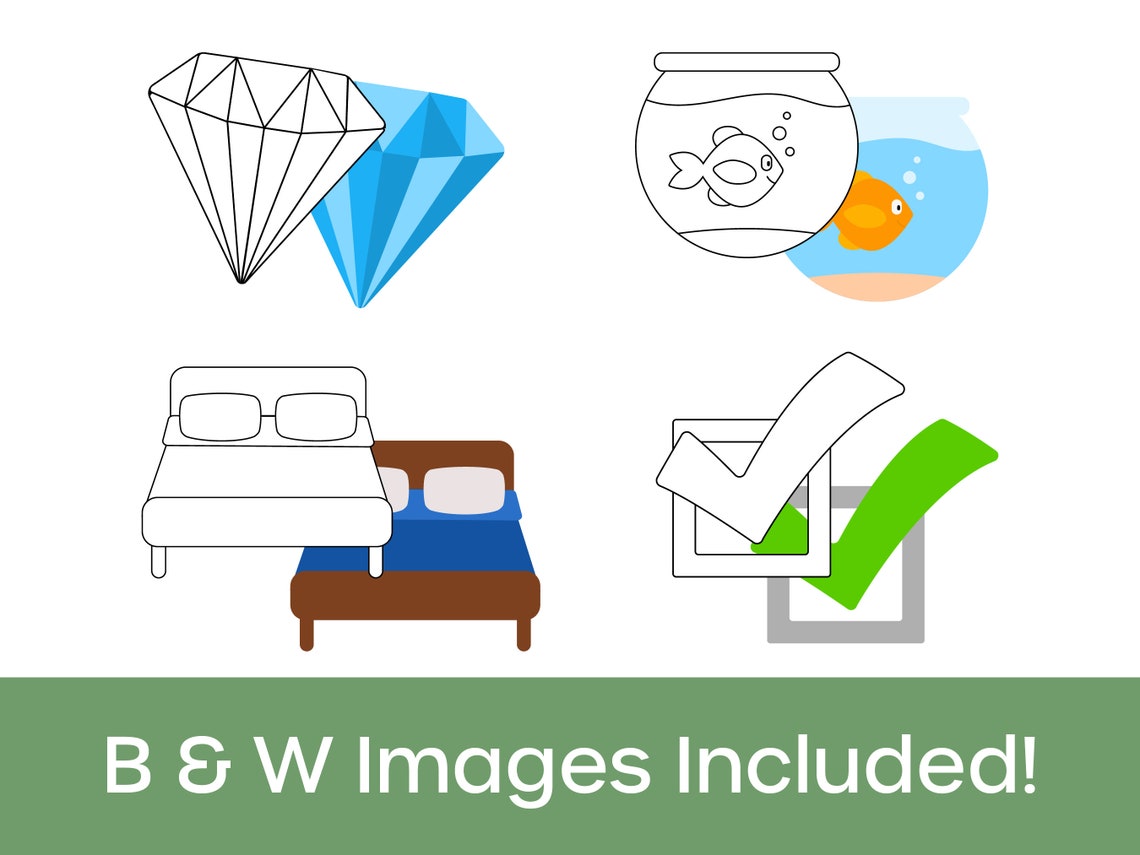 Short 'e’ CVC Word Families Phonics Clipart - Etsy